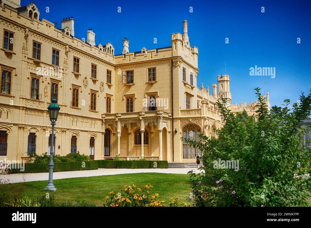 Lednice castle in the summer from Czech republic Stock Photo - Alamy