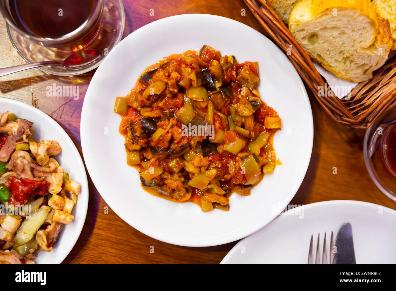 turkish food Saksuka tarifi Stock Photo - Alamy
