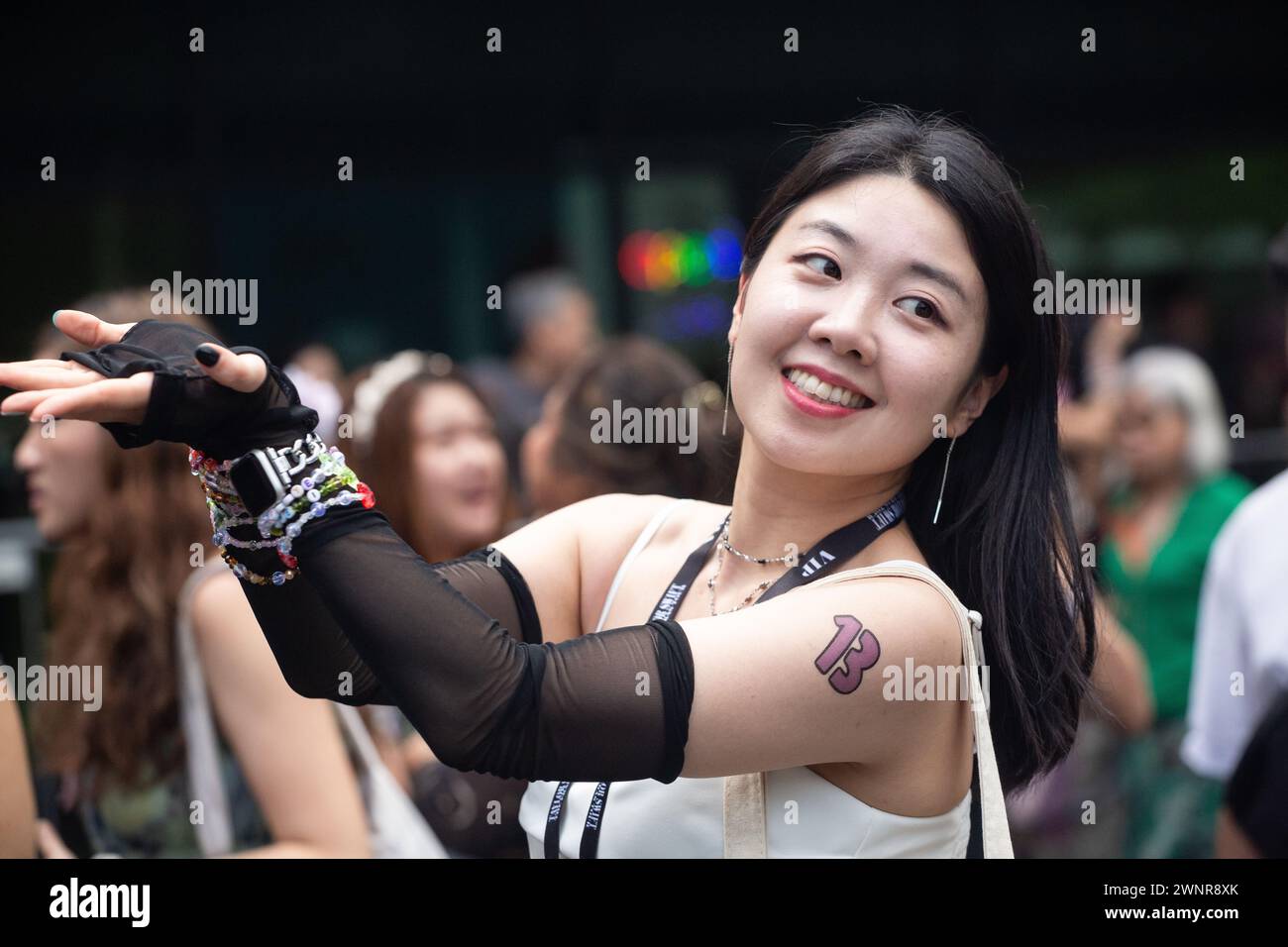 3 March 2024. A pretty Chinese lady fan posing for picture at Taylor ...