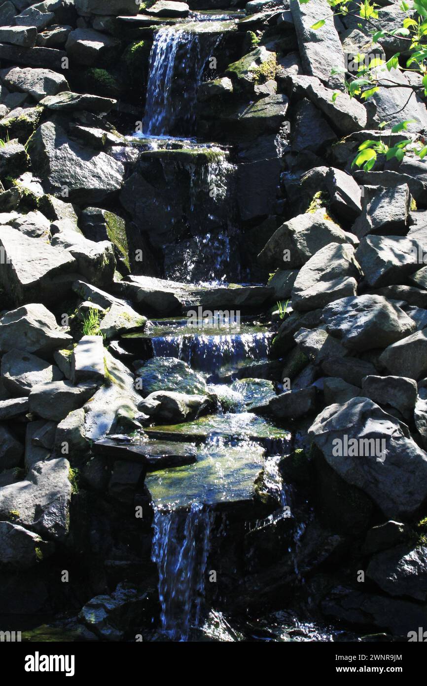 small waterfall natural texture as very nice background Stock Photo - Alamy