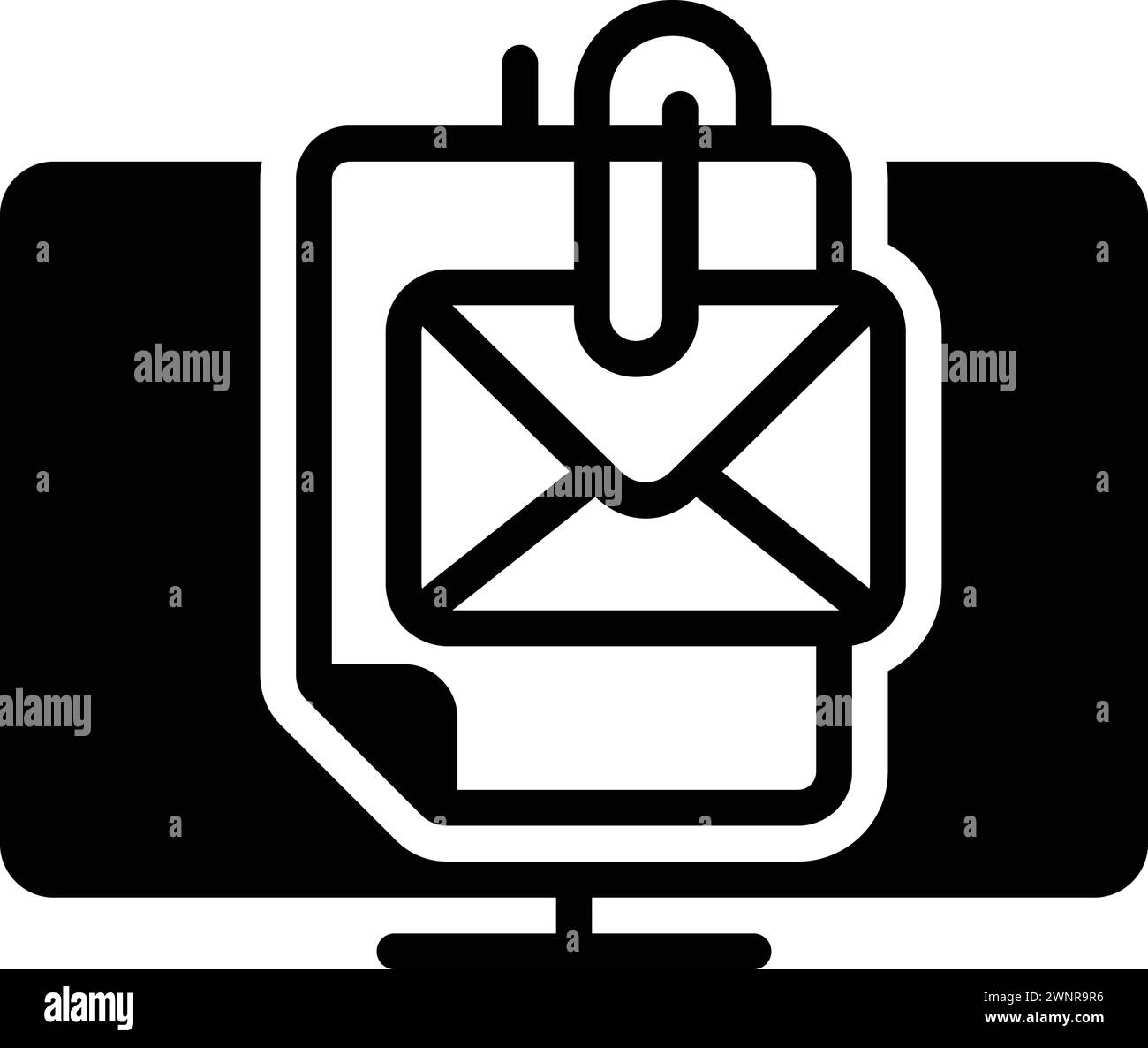 Icon for attachment,online Stock Vector Image & Art - Alamy