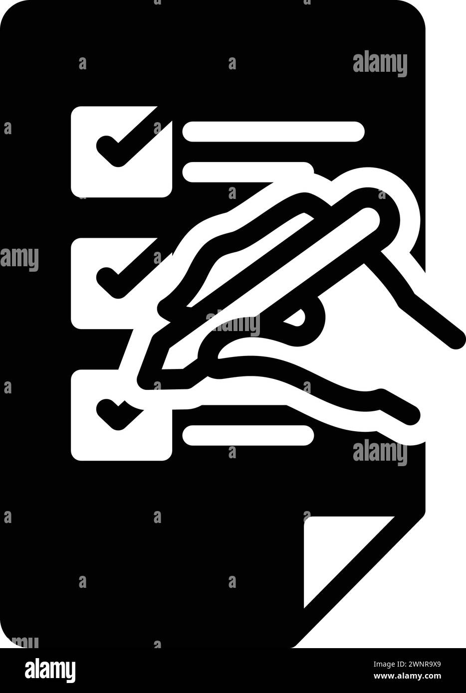 Checklist silhouette Cut Out Stock Images & Pictures - Alamy