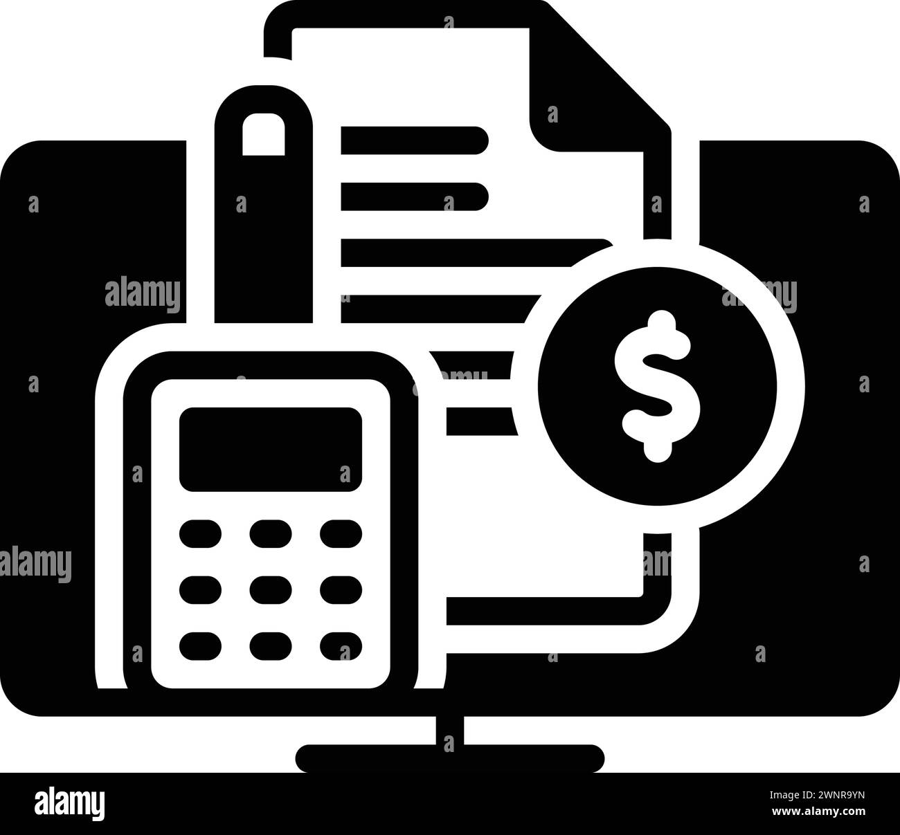 Bookkeeping calculator Stock Vector Images - Alamy