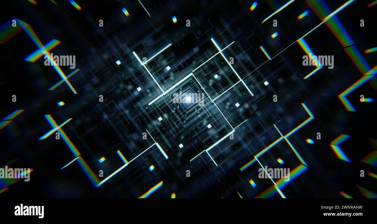 Background with digital grid moving in space, digital age concept Stock Photo - Alamy