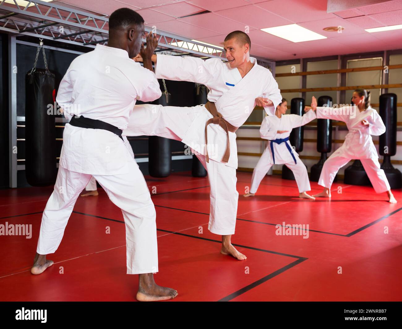 Two men fighting punching not boxing hi-res stock photography and ...