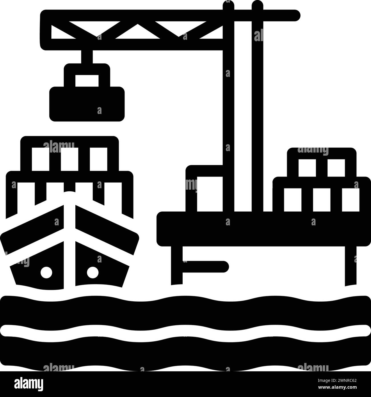 Seaport terminal Stock Vector Images - Alamy