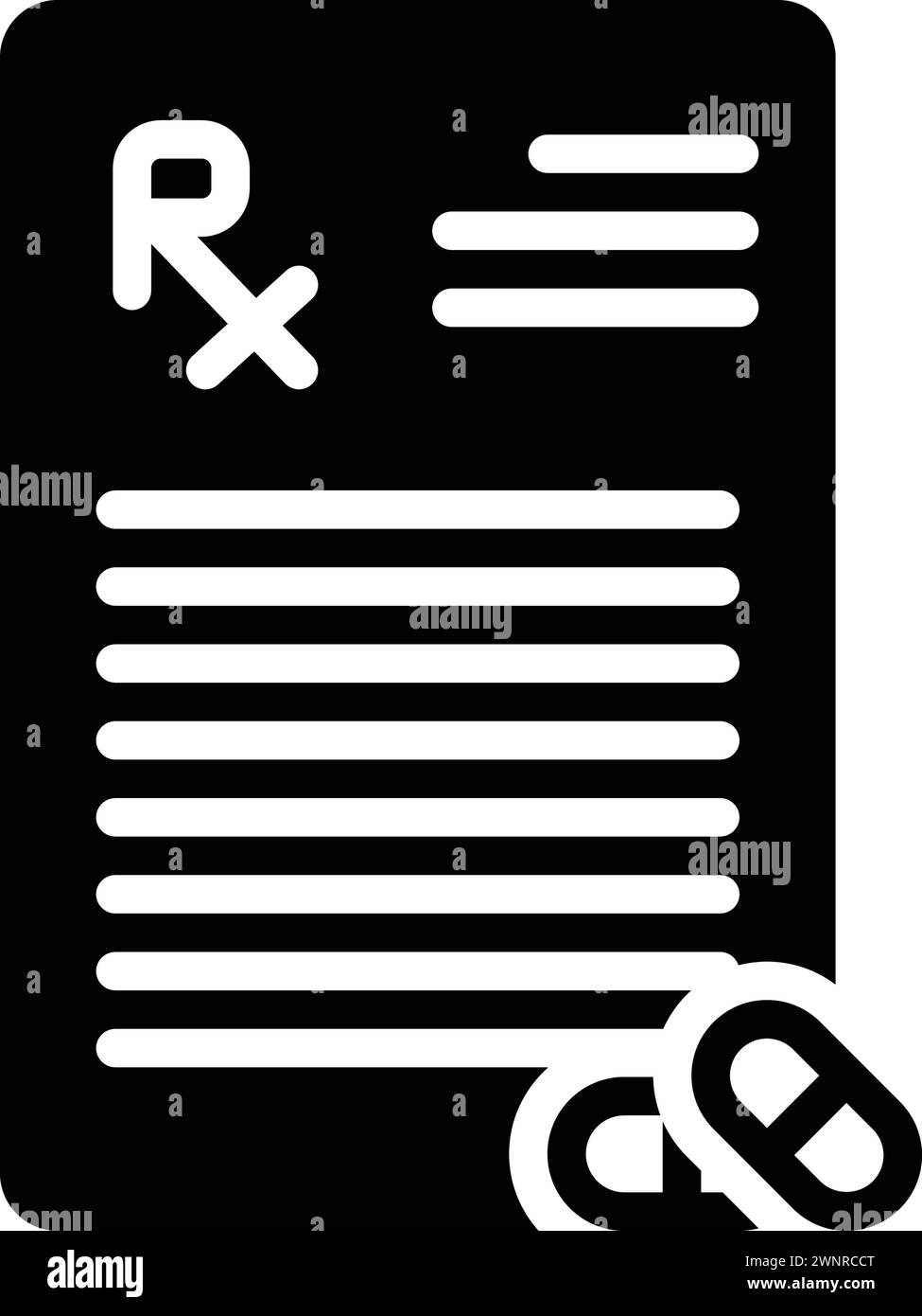 Rx symbol prescription icon Black and White Stock Photos & Images - Alamy