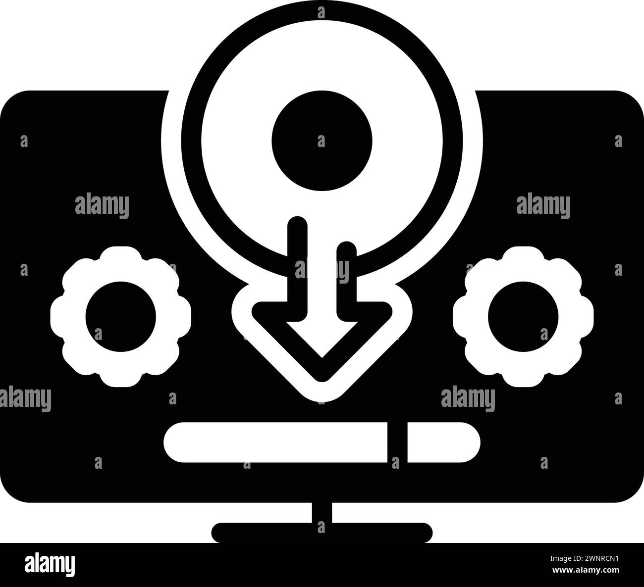 Install icon Black and White Stock Photos & Images - Alamy