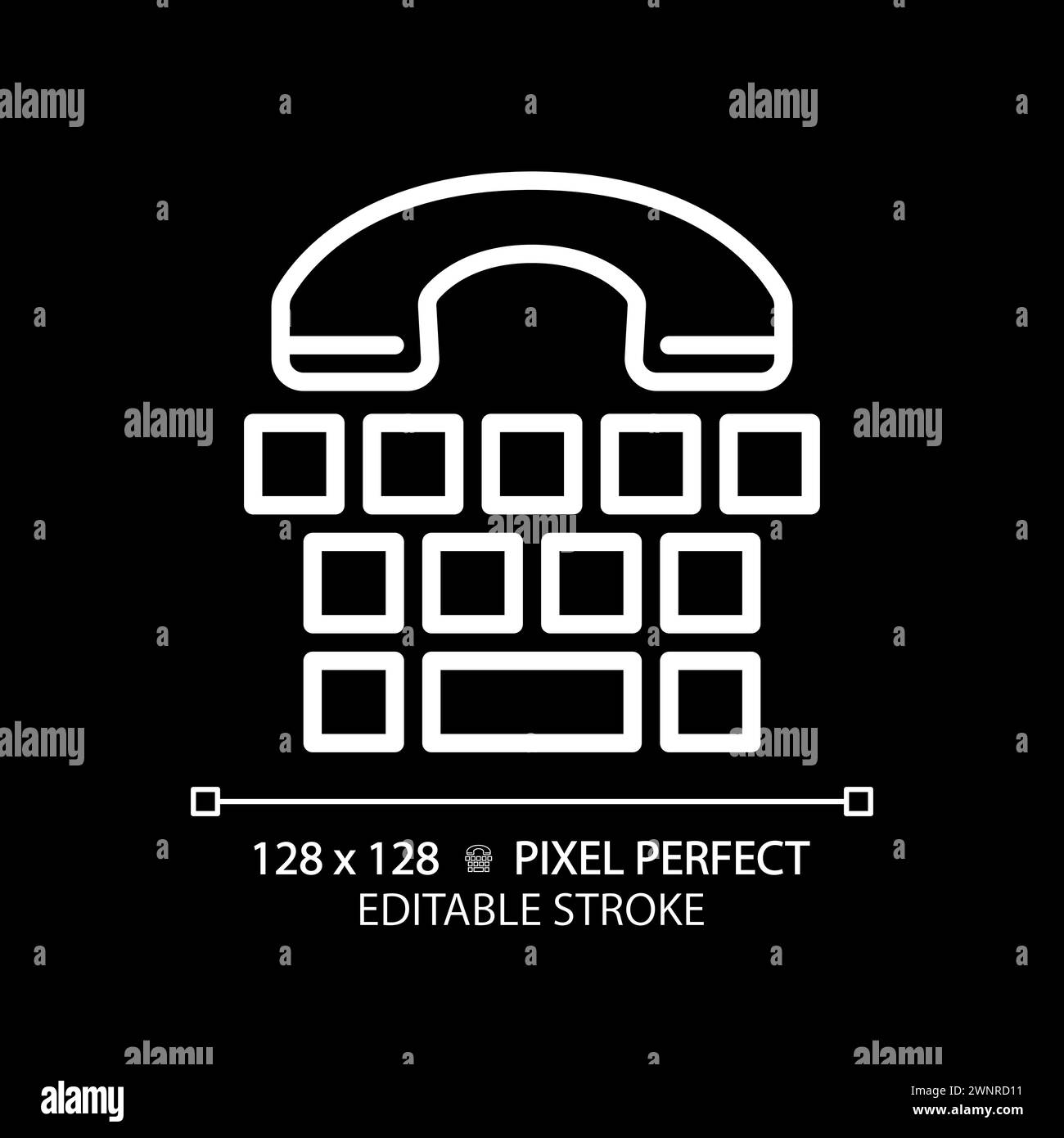 Communication device for the deaf white linear icon for dark theme ...