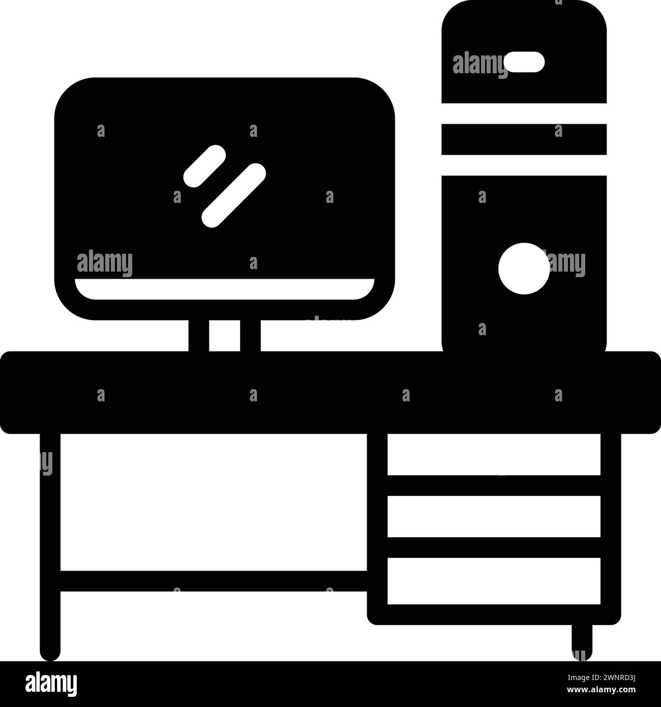 Desktop pc cpu Stock Vector Images - Alamy