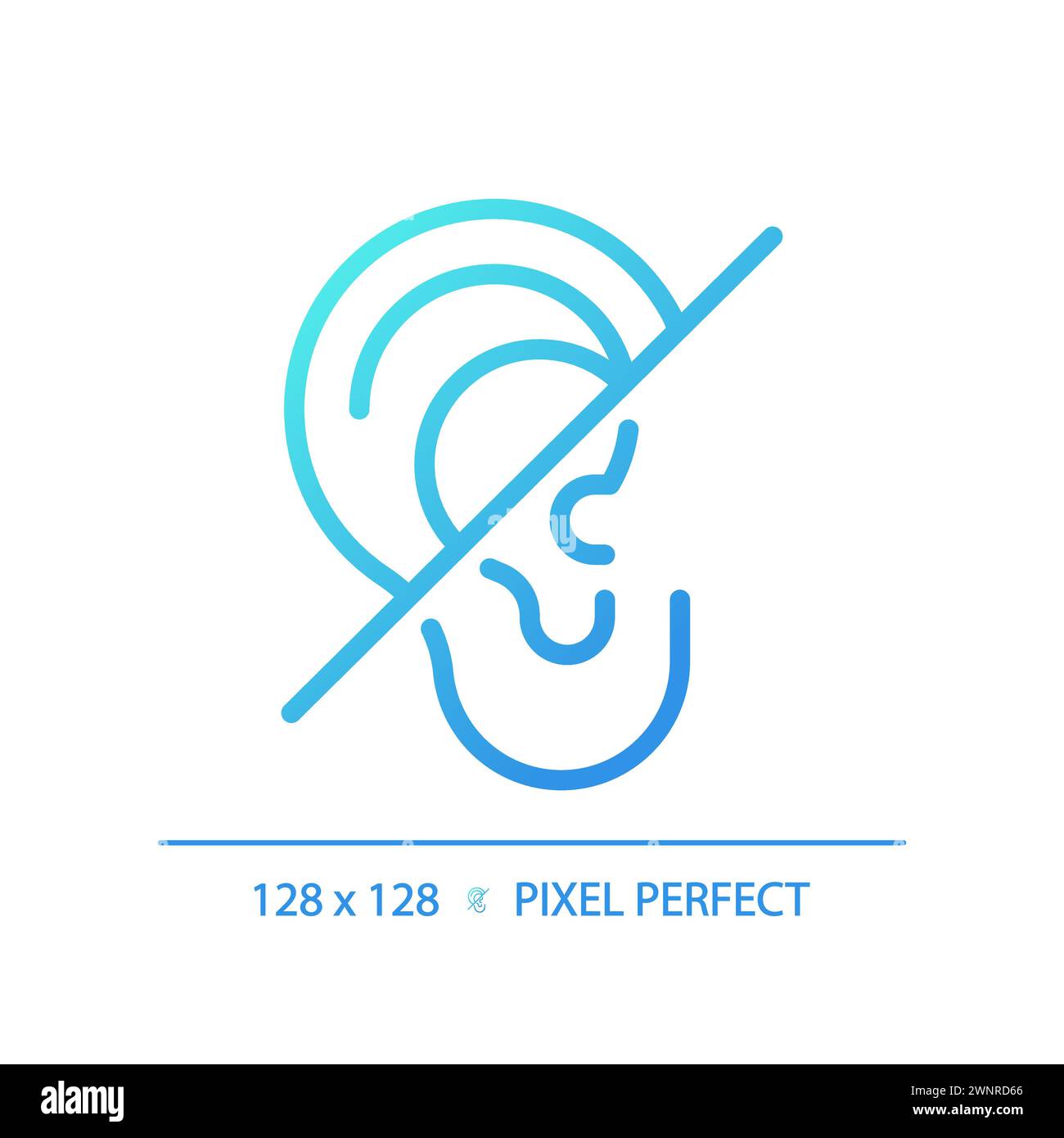 Hearing loss gradient linear vector icon Stock Vector Image & Art - Alamy