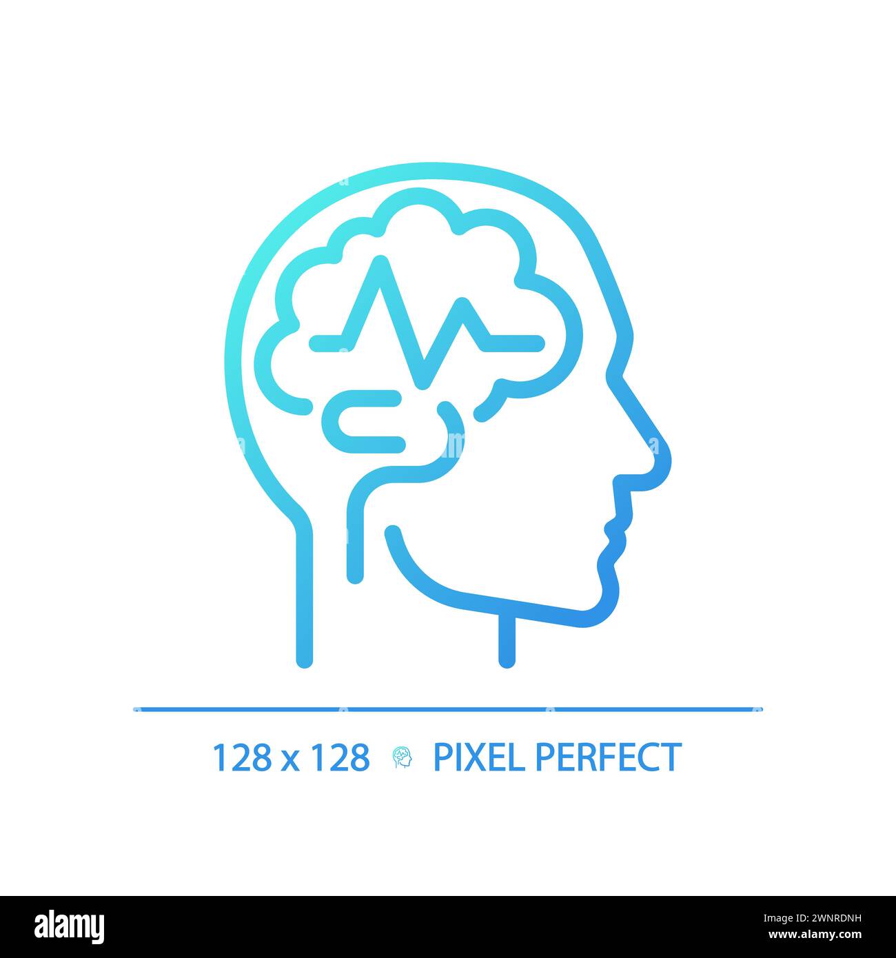 Epilepsy brain gradient linear vector icon Stock Vector Image & Art - Alamy