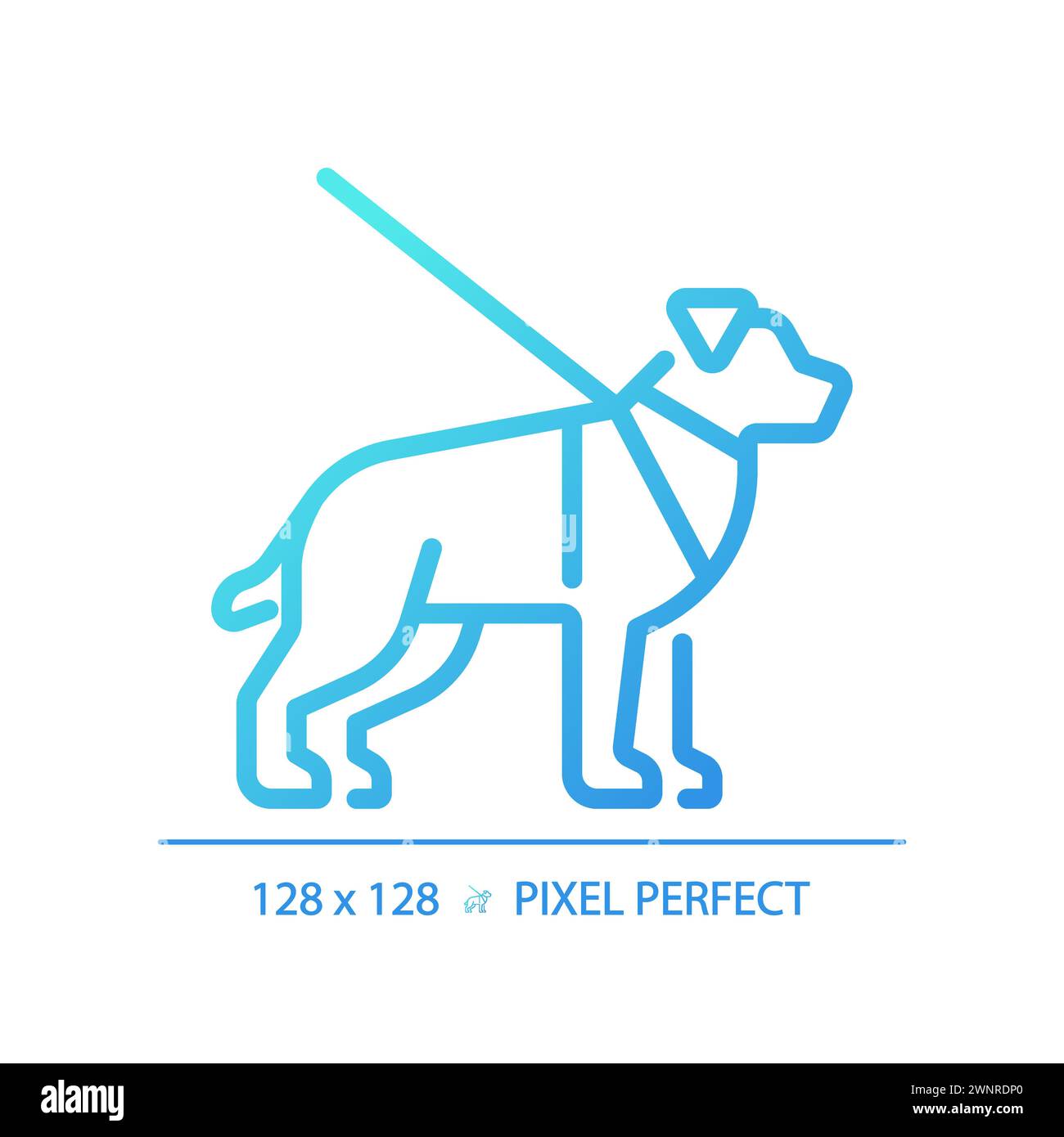 Guide dog gradient linear vector icon Stock Vector Image & Art - Alamy