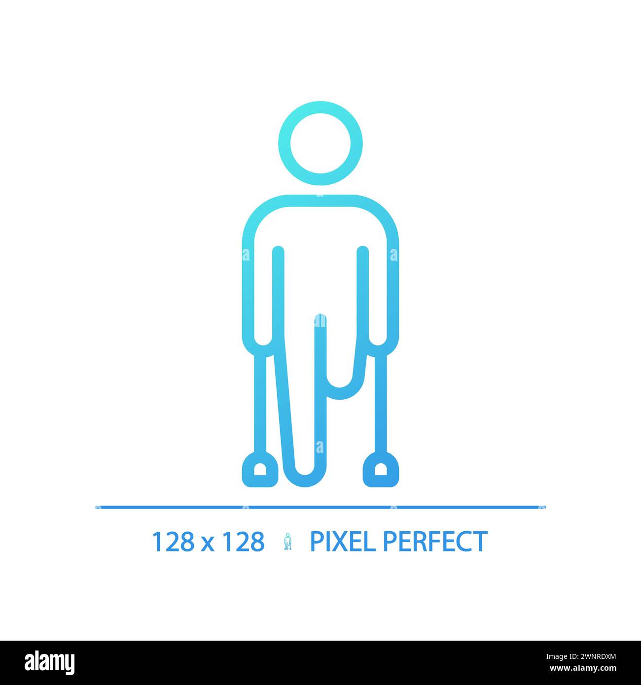 Leg amputation gradient linear vector icon Stock Vector Image & Art - Alamy