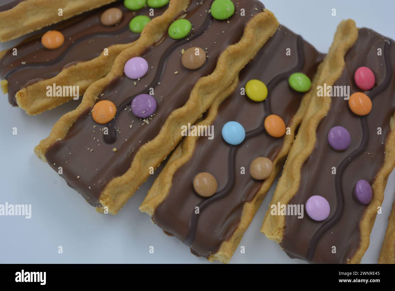 Sweets, delicious, interesting desserts, cookies with caramel, milk ...