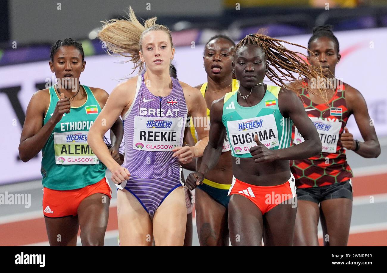Glasgow, Britain. 3rd Mar, 2024. Ethiopia's Tsige Duguma (2nd R ...