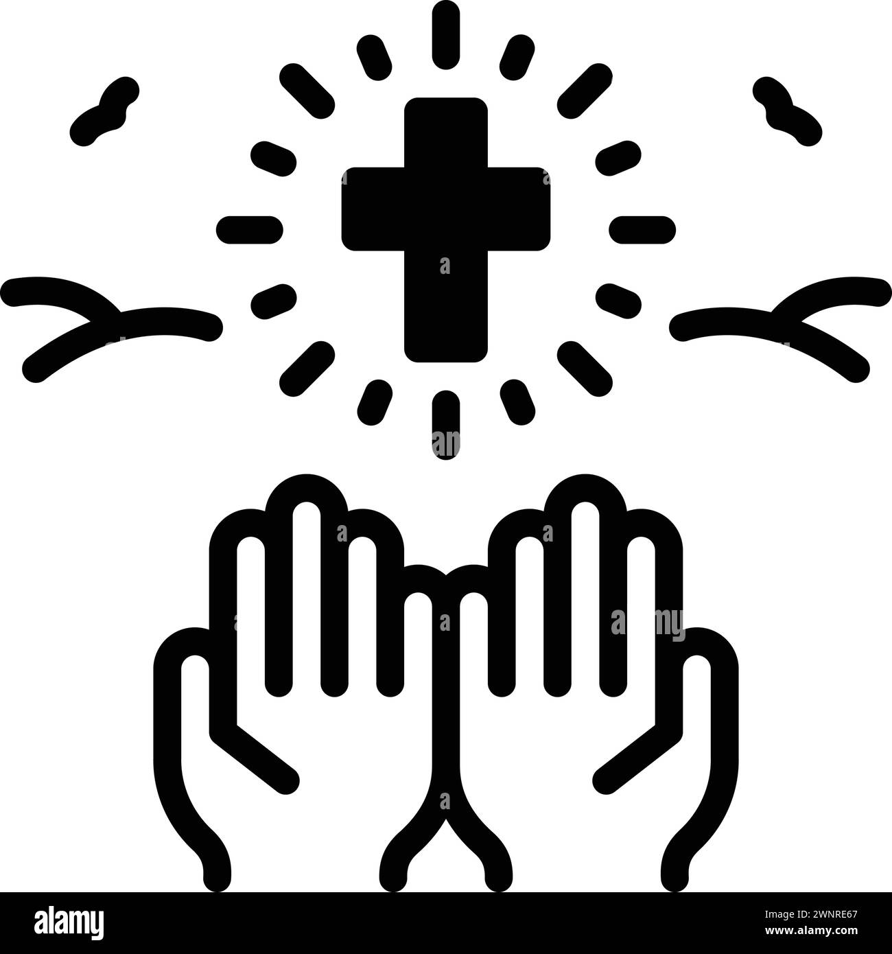 Christian prayer Stock Vector Images - Alamy
