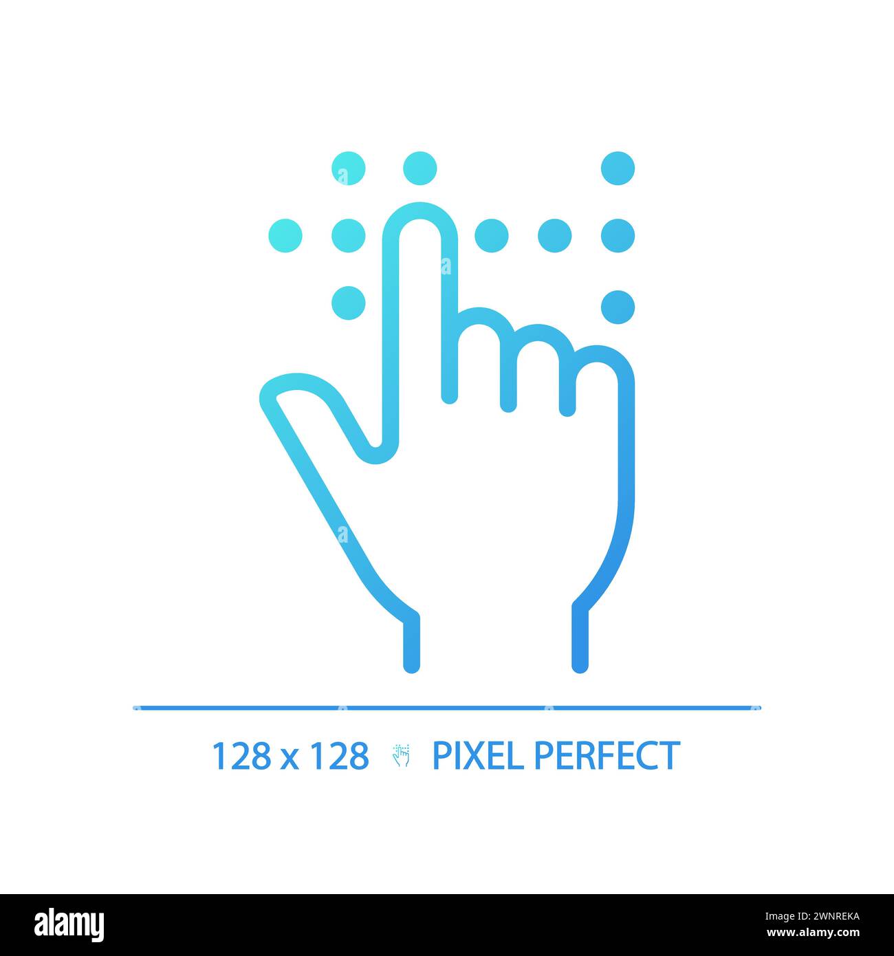 Braille fingertouch language gradient linear vector icon Stock Vector ... Braille fingertouch language gradient linear vector icon Stock Vector ...