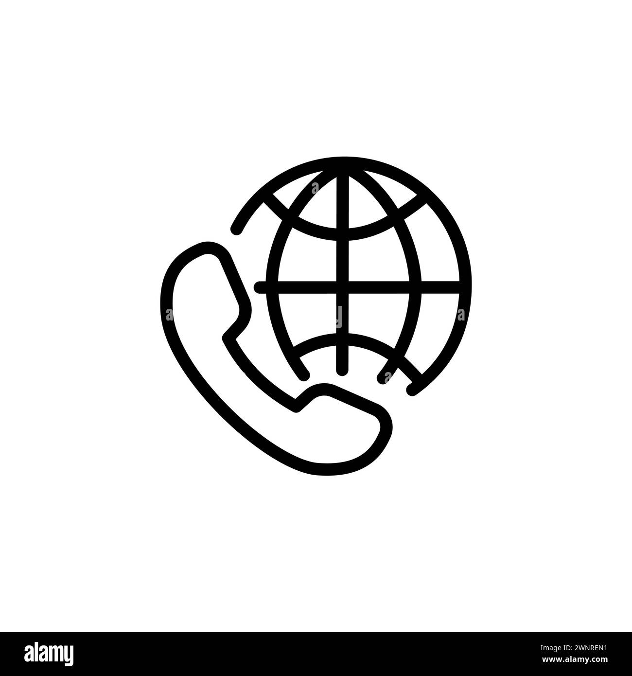 Global communications vector sketch icon isolated on background. Hand ...