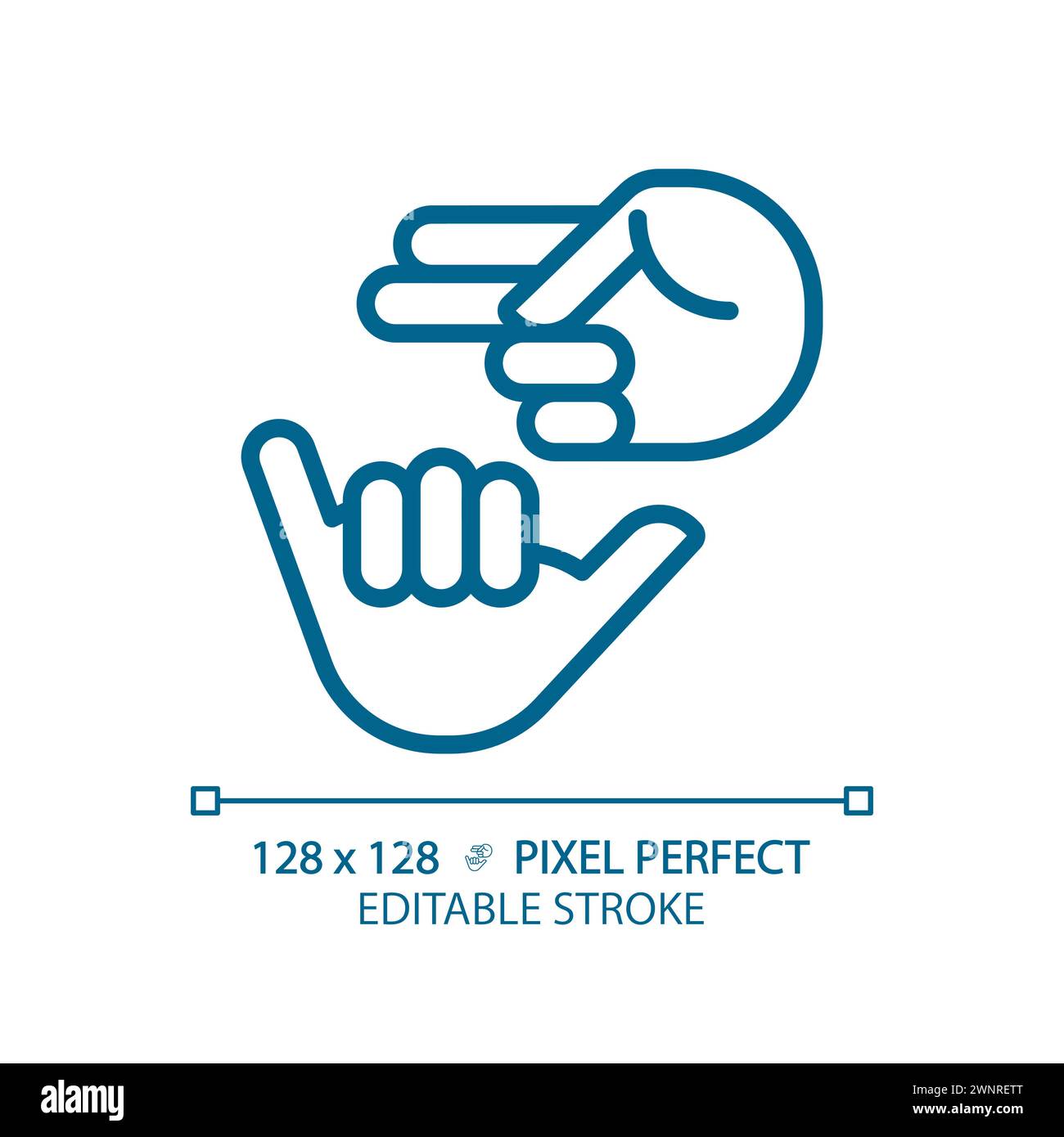 Deaf sign language light blue icon Stock Vector Image & Art - Alamy