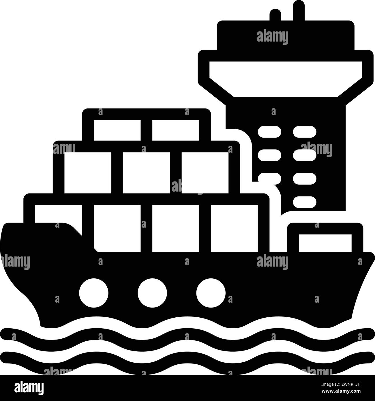 Cargo ship logo Black and White Stock Photos & Images - Alamy