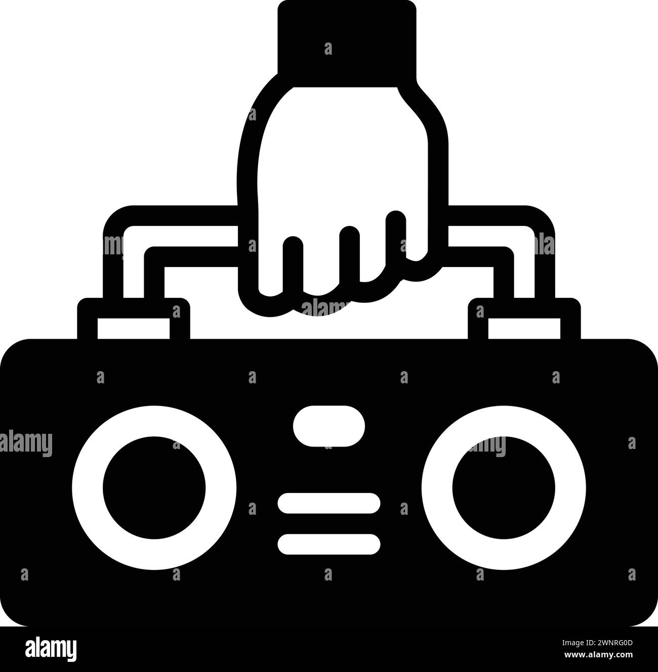 Recorder audio tape icon Black and White Stock Photos & Images - Alamy