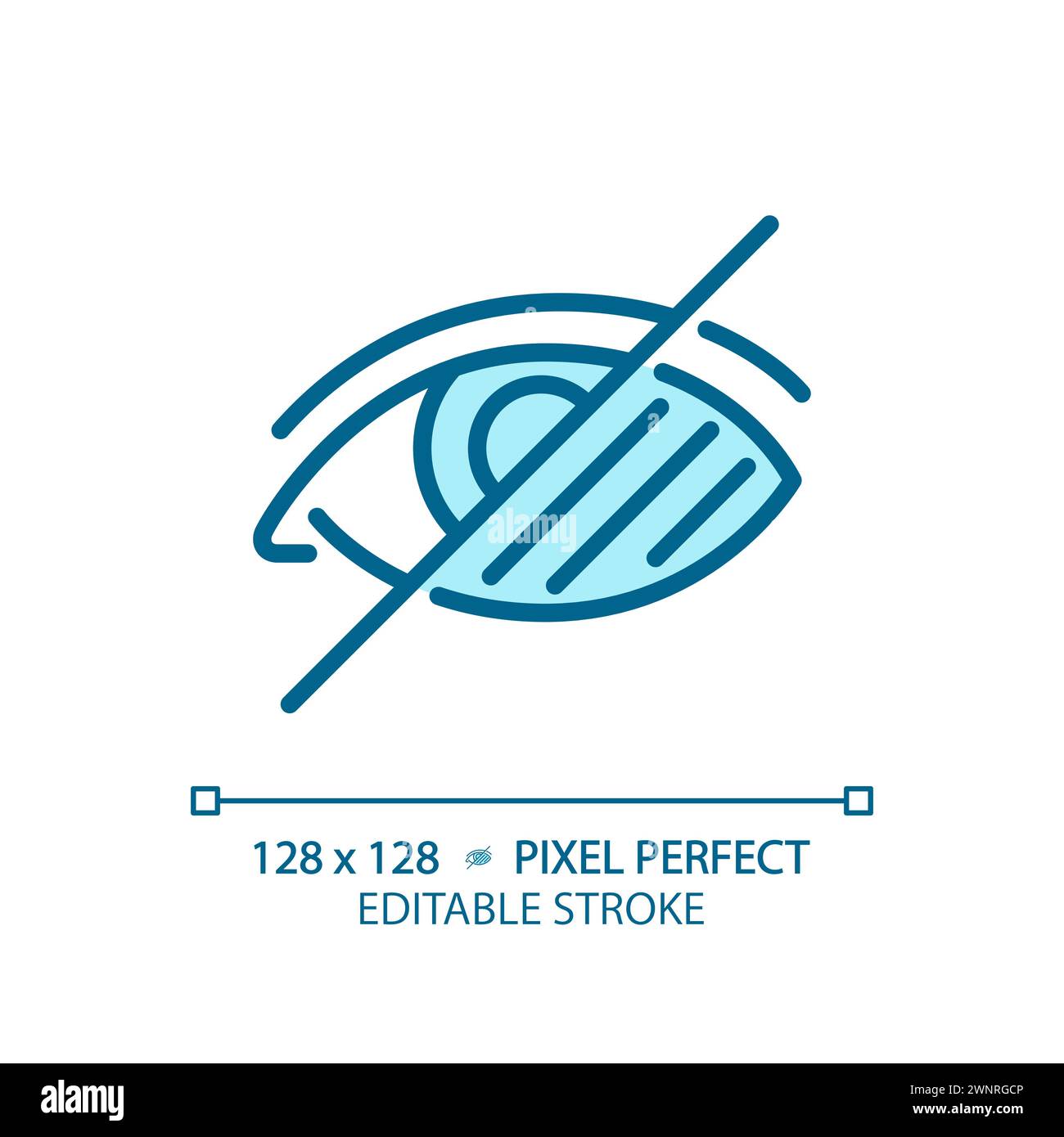 Vision loss light blue icon Stock Vector Image & Art - Alamy