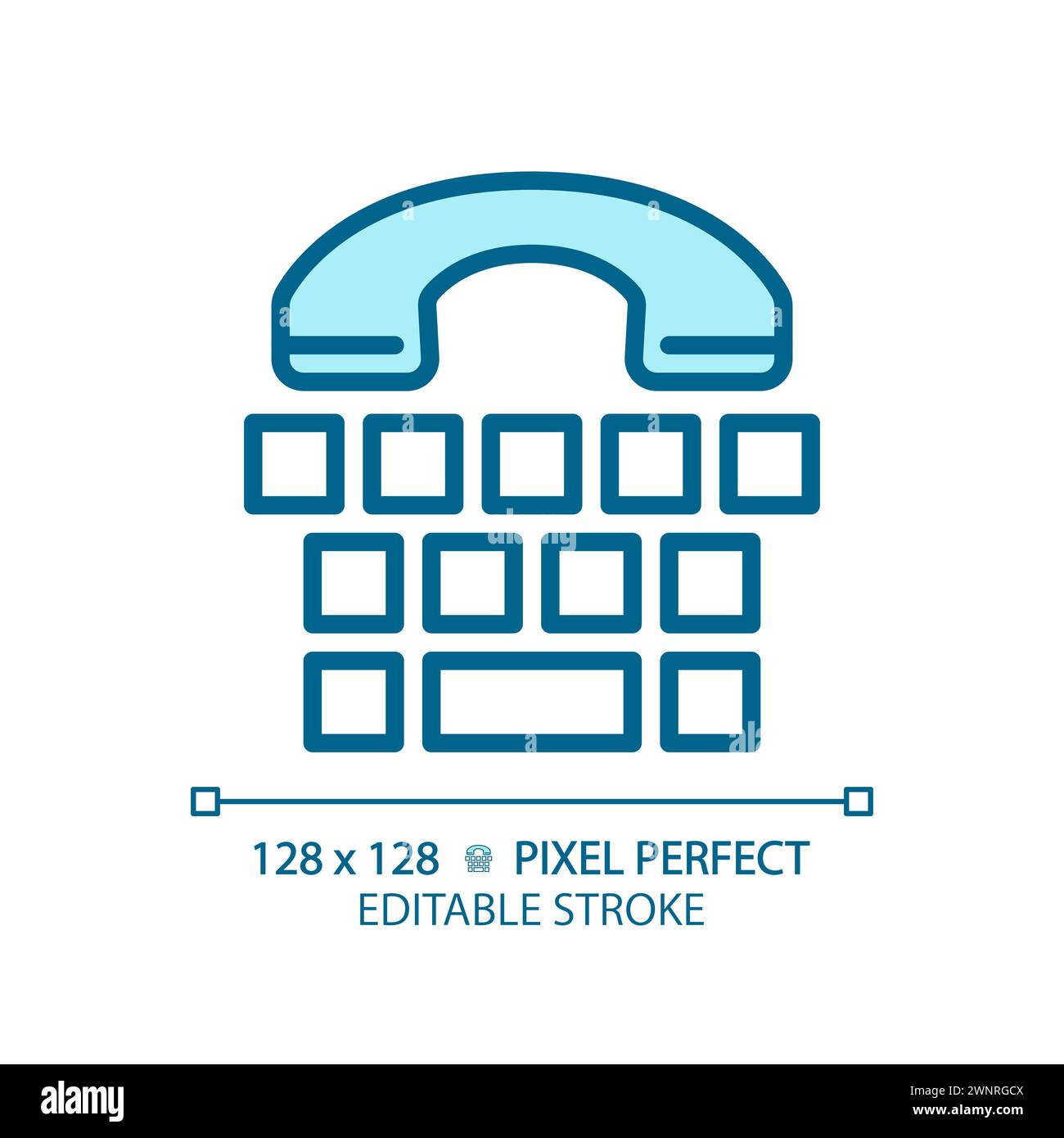 Communication device for the deaf light blue icon Stock Vector Image ...