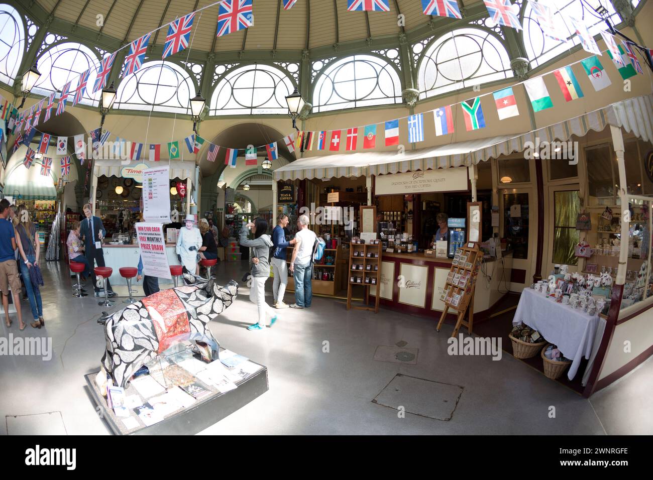 UK, Bath, The guildhall market interior Stock Photo - Alamy