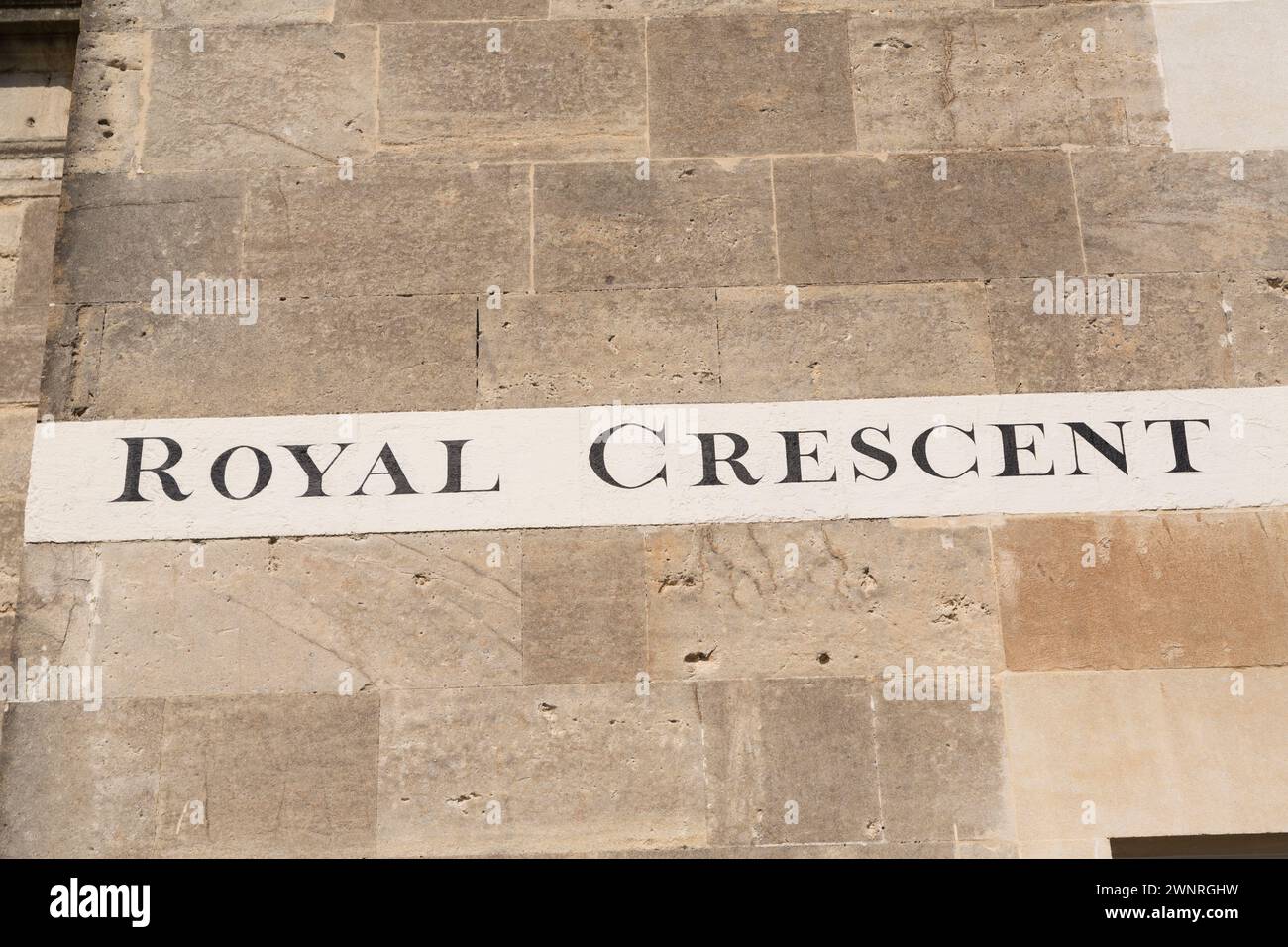 UK, Bath, The Royal Crescent signage at 1 the crescent Stock Photo - Alamy