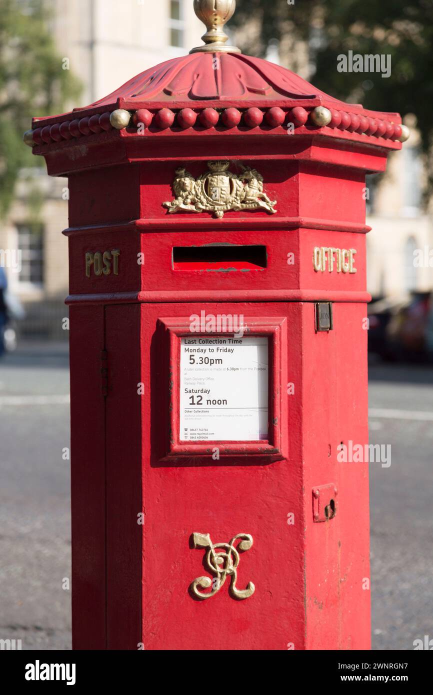 UK, Bath, Historic post box in town centre Stock Photo - Alamy