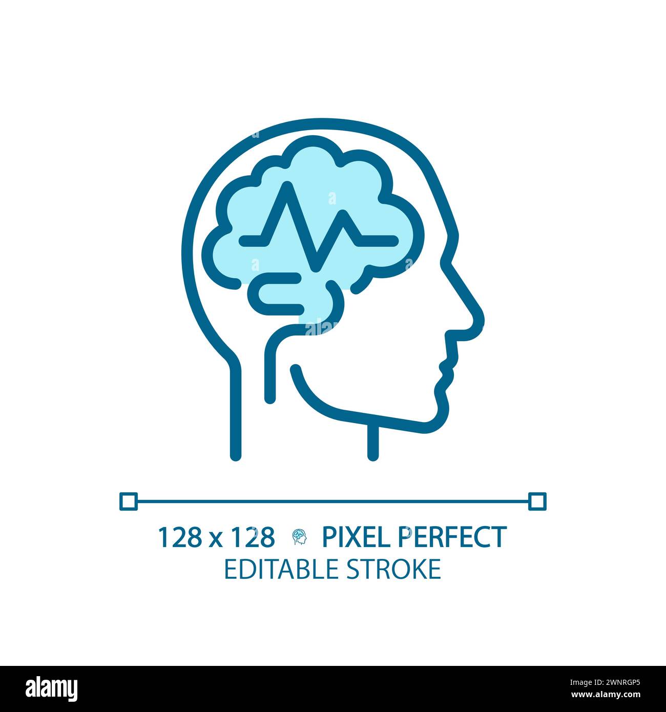 Epilepsy brain light blue icon Stock Vector Image & Art - Alamy