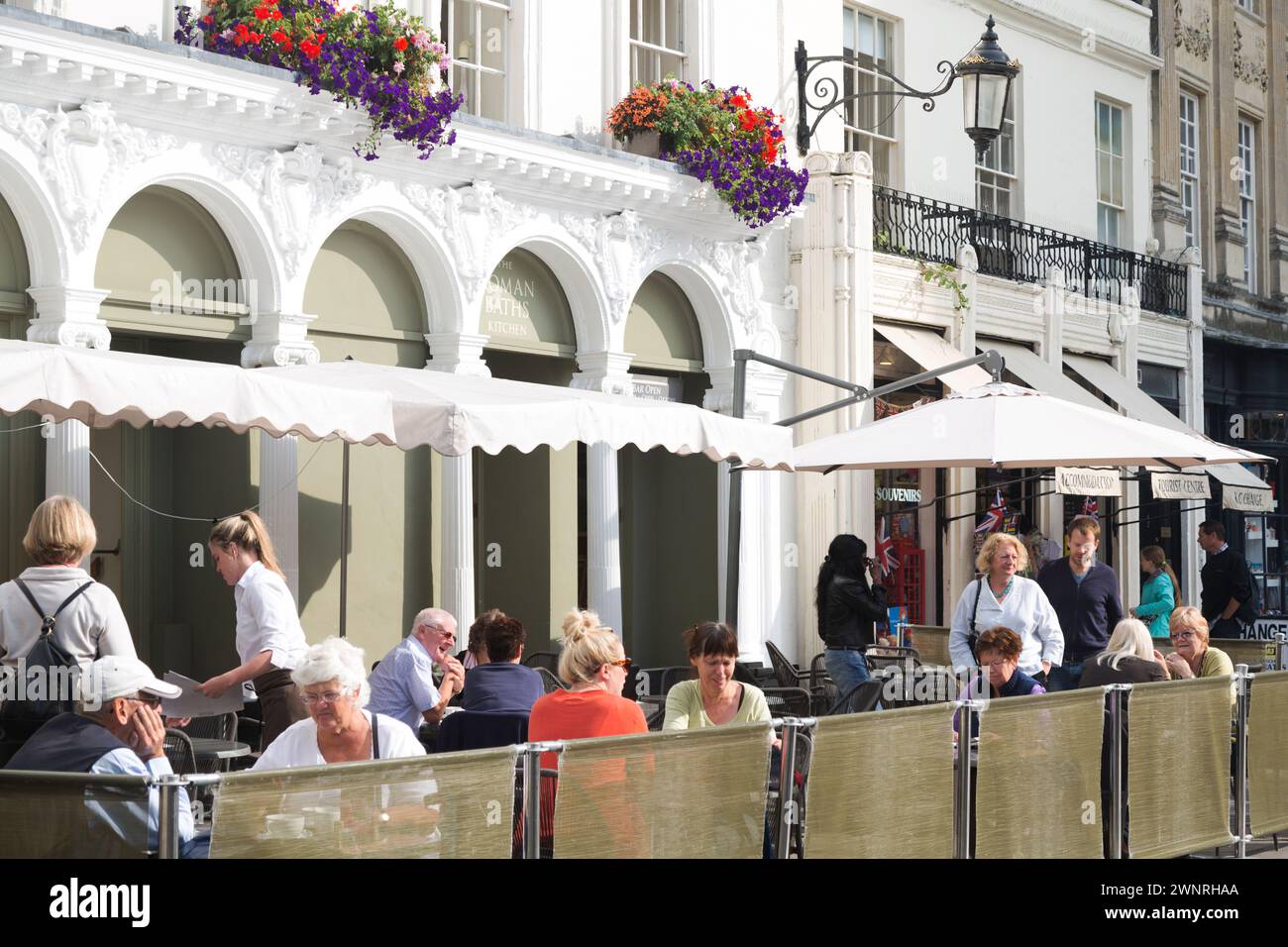 UK, Bath, cafes and bars in the cathedral forecourt Stock Photo - Alamy