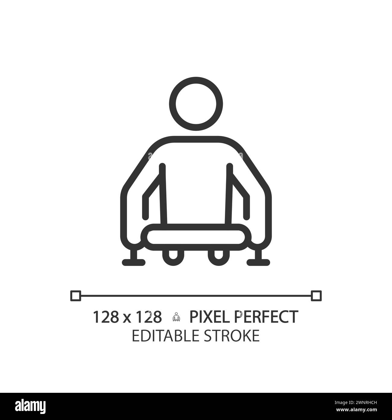 Person with no lower limbs linear icon Stock Vector Image & Art - Alamy