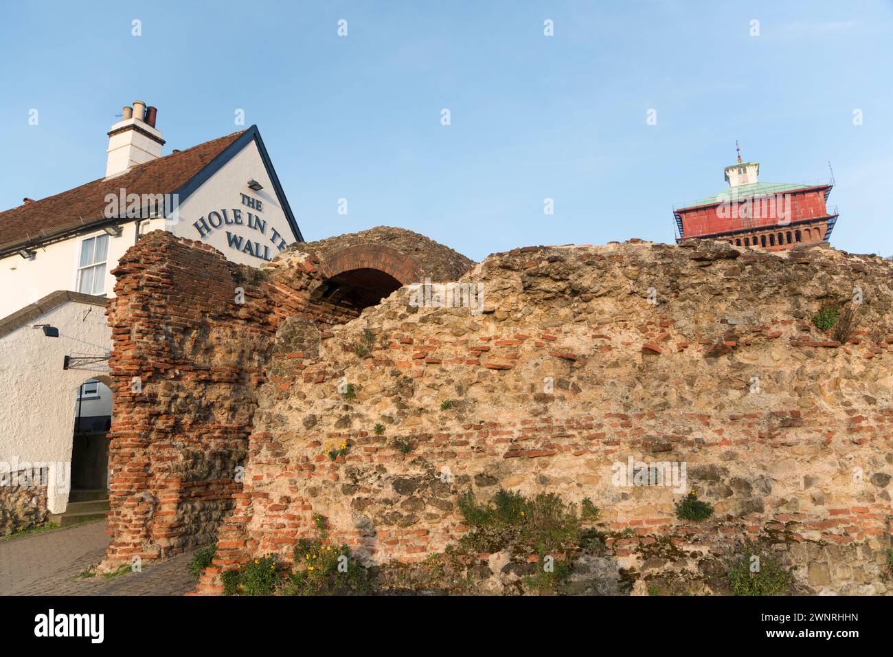 UK, Colchester, remains of the old walls and West Gate - "The Balkerne ...