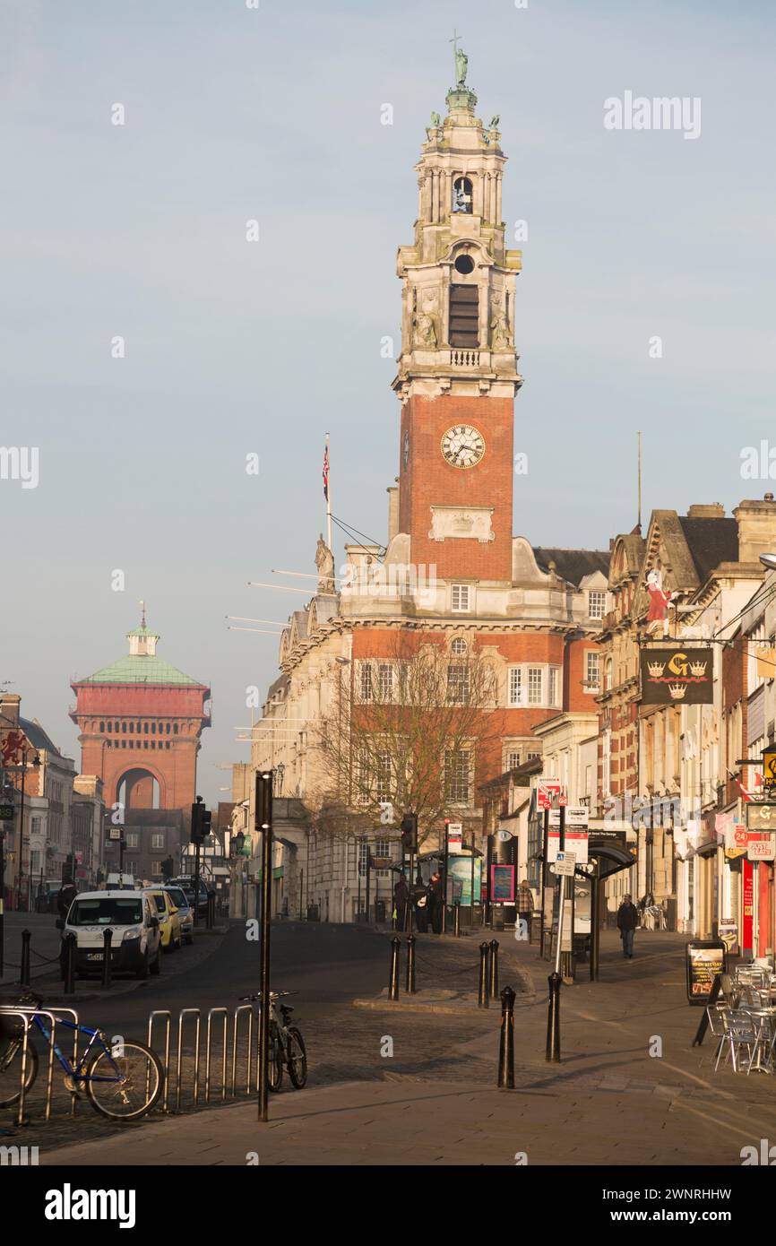 UK, Colchester, the town hall and main street Stock Photo - Alamy