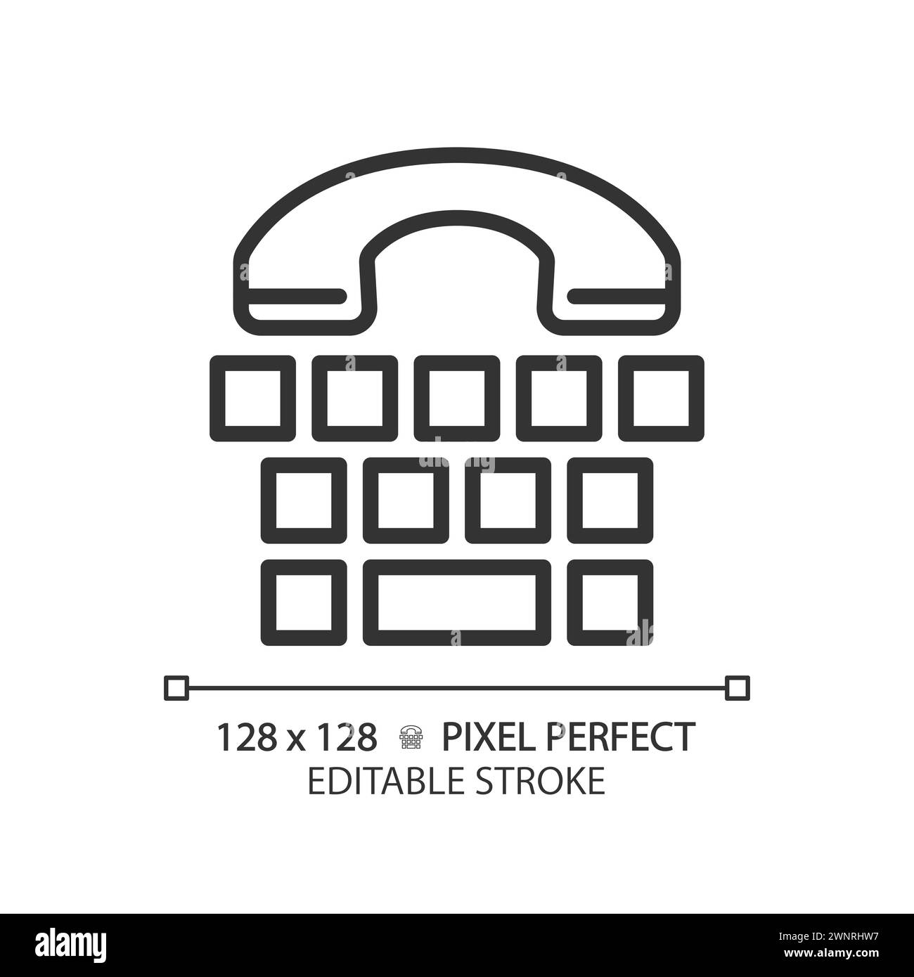Communication device for the deaf linear icon Stock Vector Image & Art ...