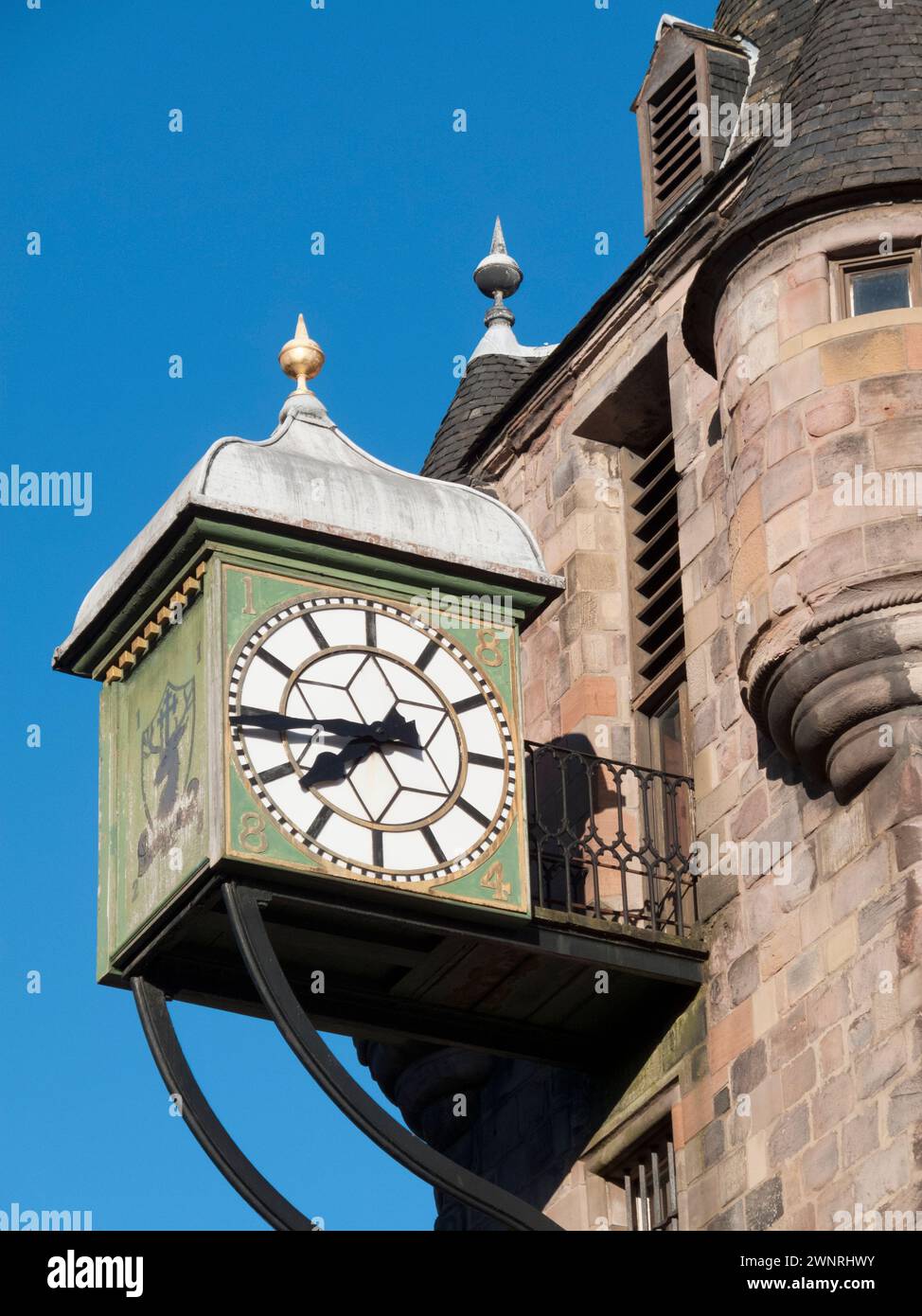 UK, Scotland, Edinburgh, the clock of the Old Tolbooth - medieval ...