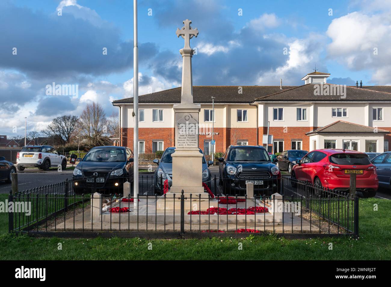 War memorial in Shinfield by the village green, Berkshire, England, UK ...
