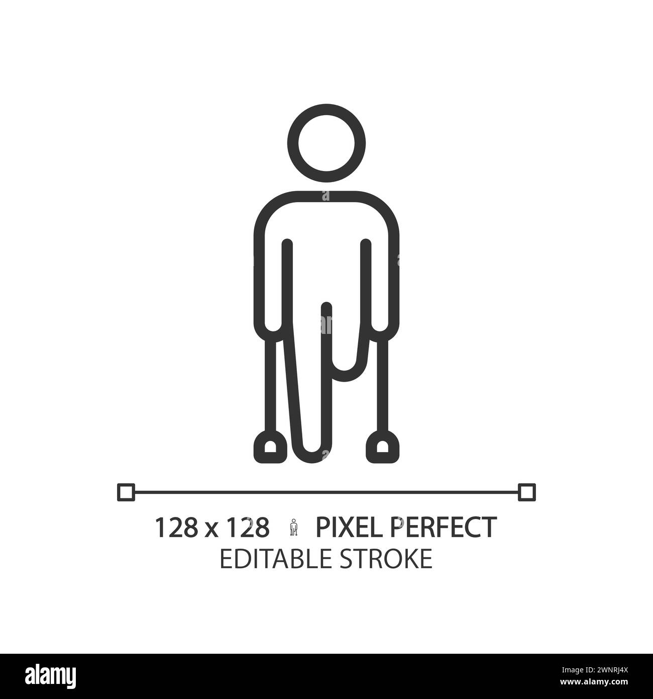 Leg amputation linear icon Stock Vector Image & Art - Alamy