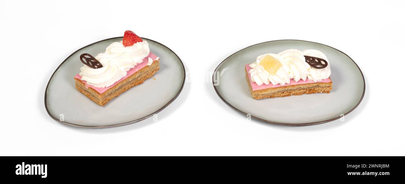 Pieces of traditional dutch oranjekoek, local delicacy from Friesland ...
