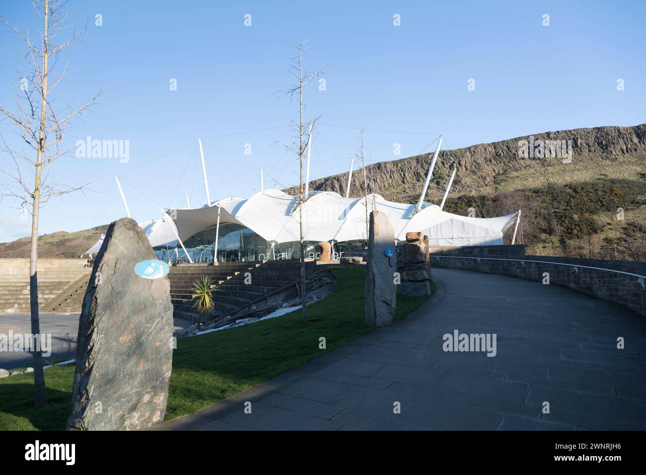 UK, Scotland, Edinburgh, Holyrood Palace, Dynamic Earth museum Stock ...