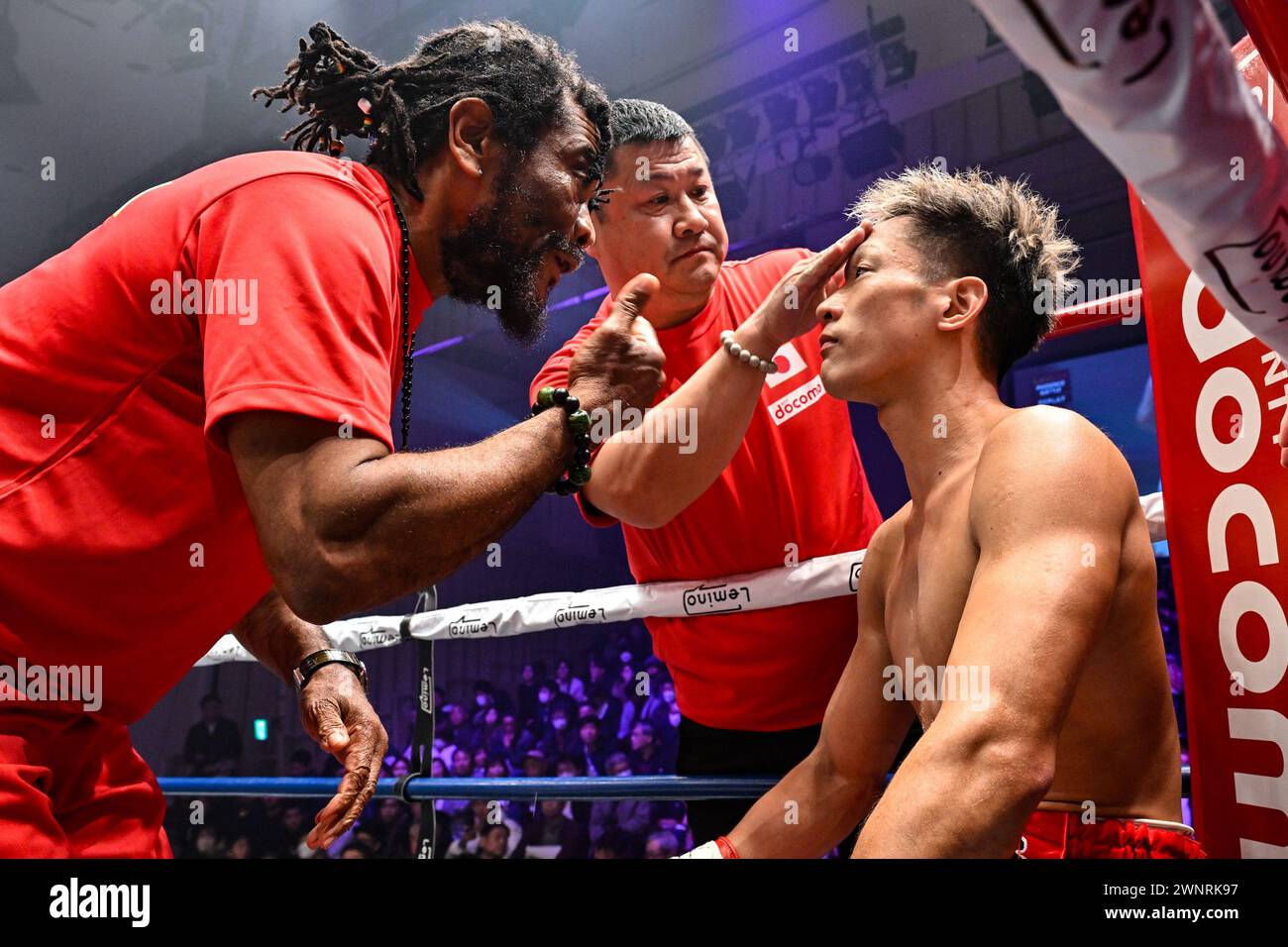 Trainer Justice Codjoe and Kazuki Nakajima won competes during the OPBF ...