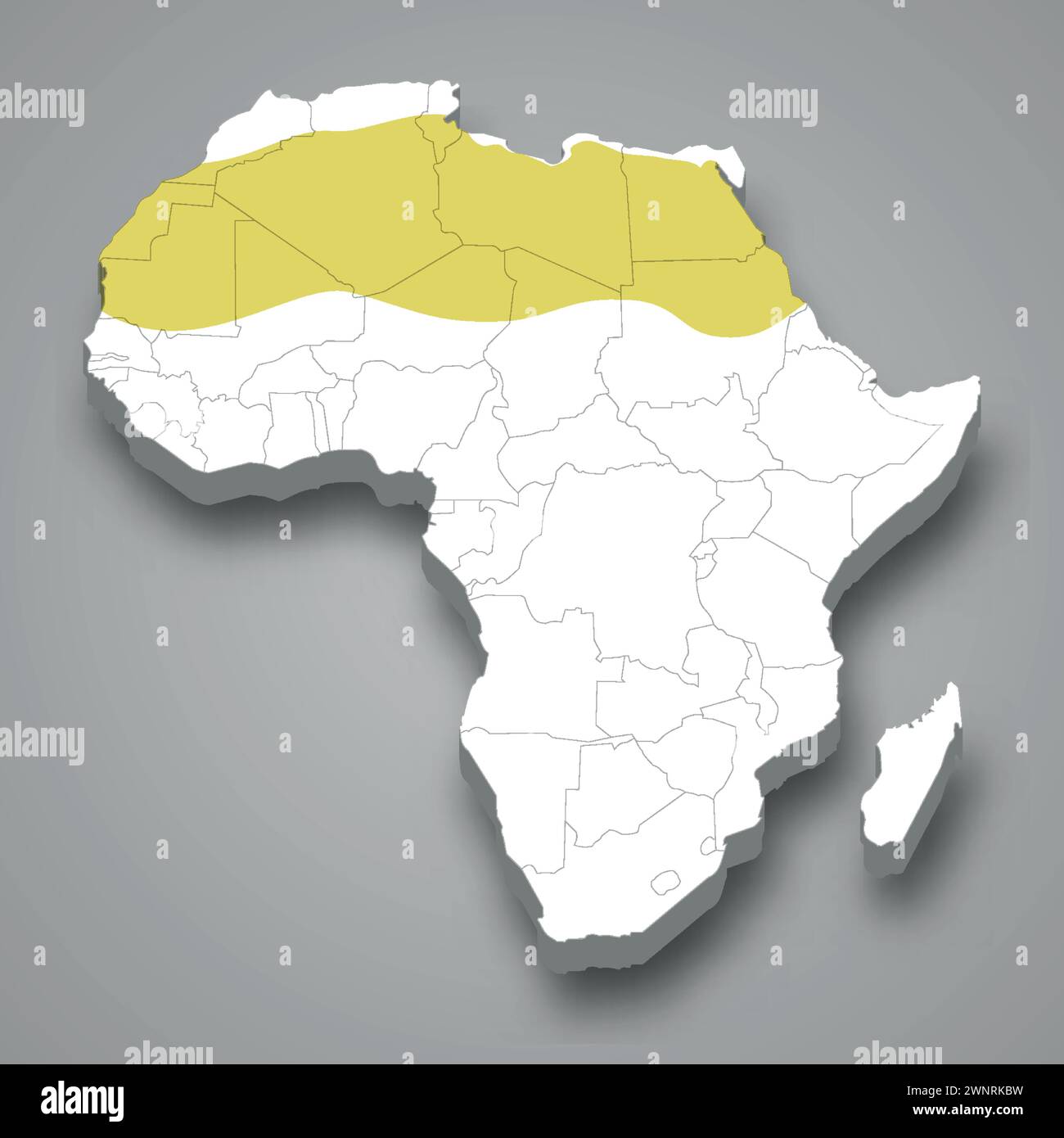 African sub sahara map Stock Vector Images - Alamy