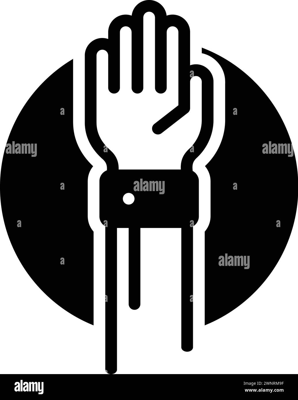 Hands raised icon Black and White Stock Photos & Images - Alamy