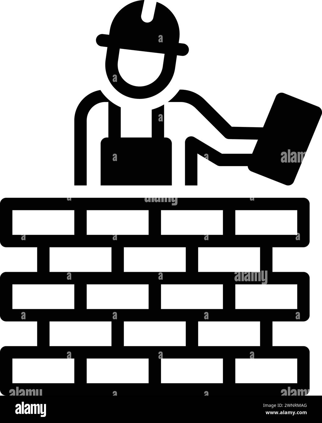 Icon for mason,bricklayer Stock Vector Image & Art - Alamy