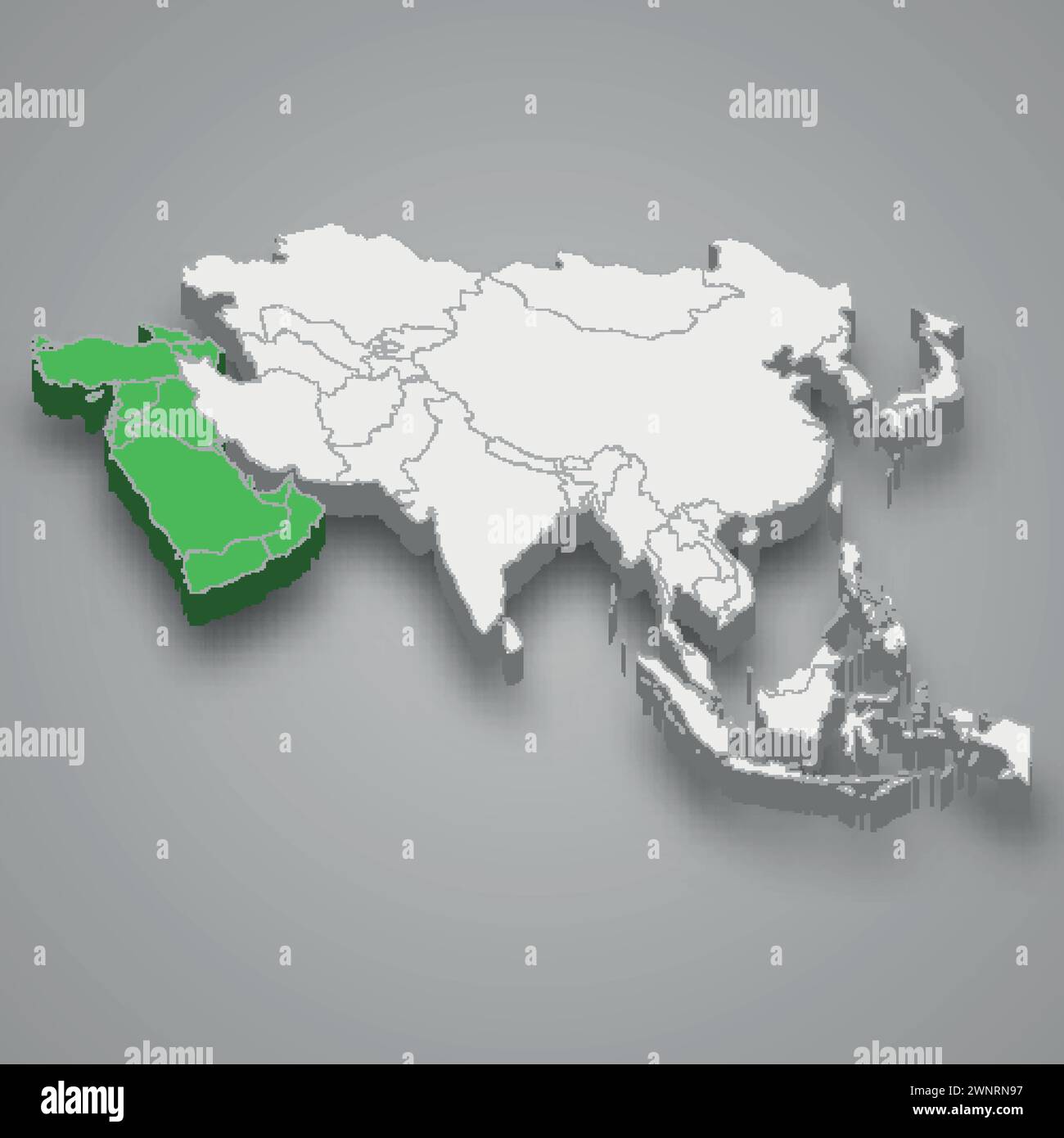 West asia region Stock Vector Images - Alamy