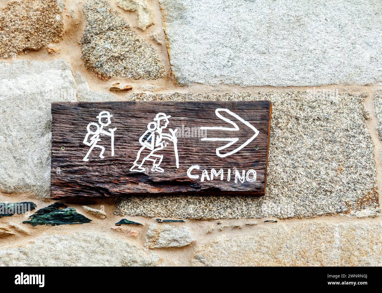 Road sign of Camino de Santiago Stock Photo - Alamy