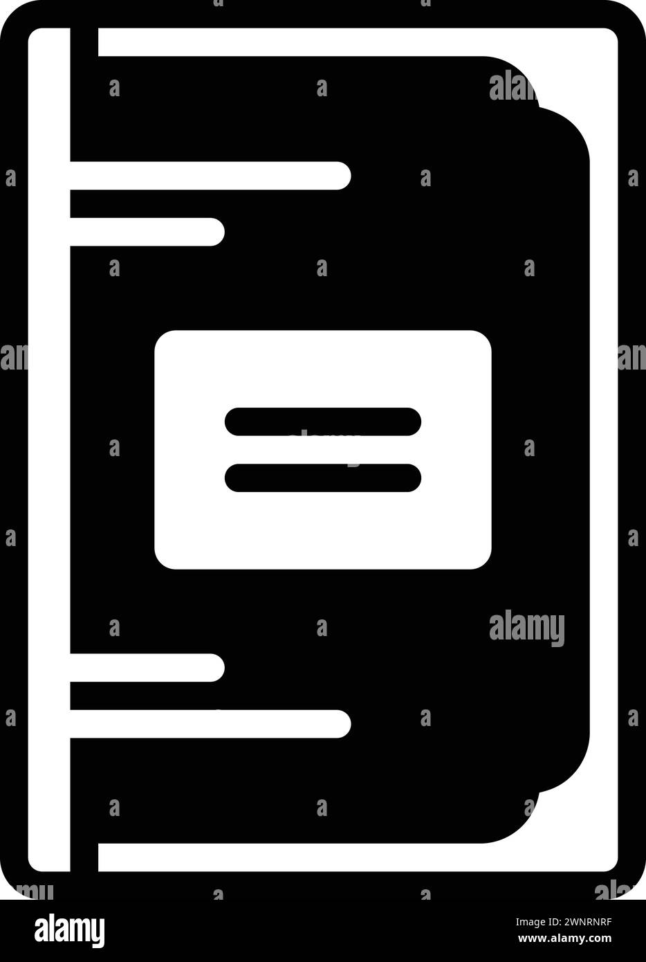 Booklet symbol Black and White Stock Photos & Images - Alamy