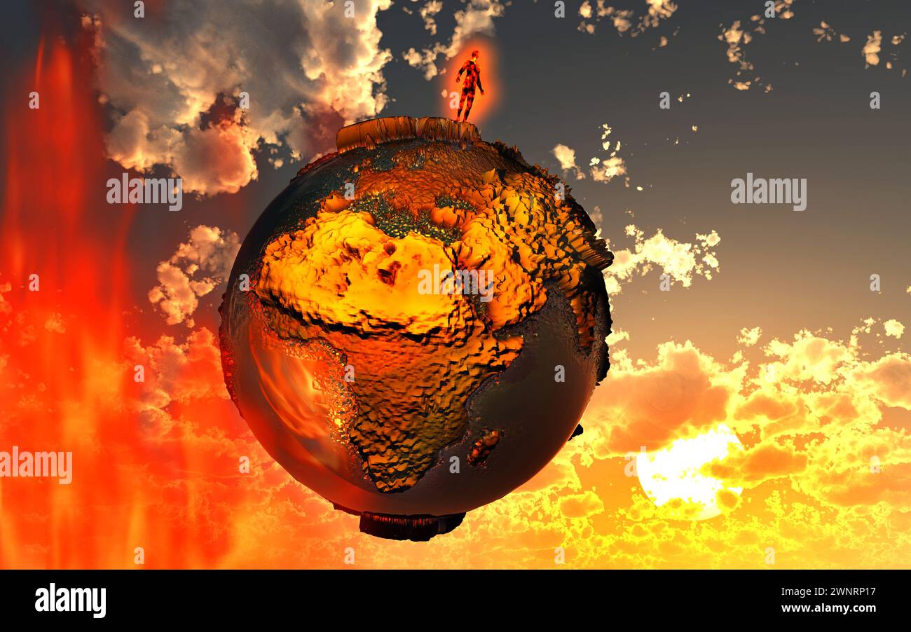 Planet in fire hi-res stock photography and images - Alamy